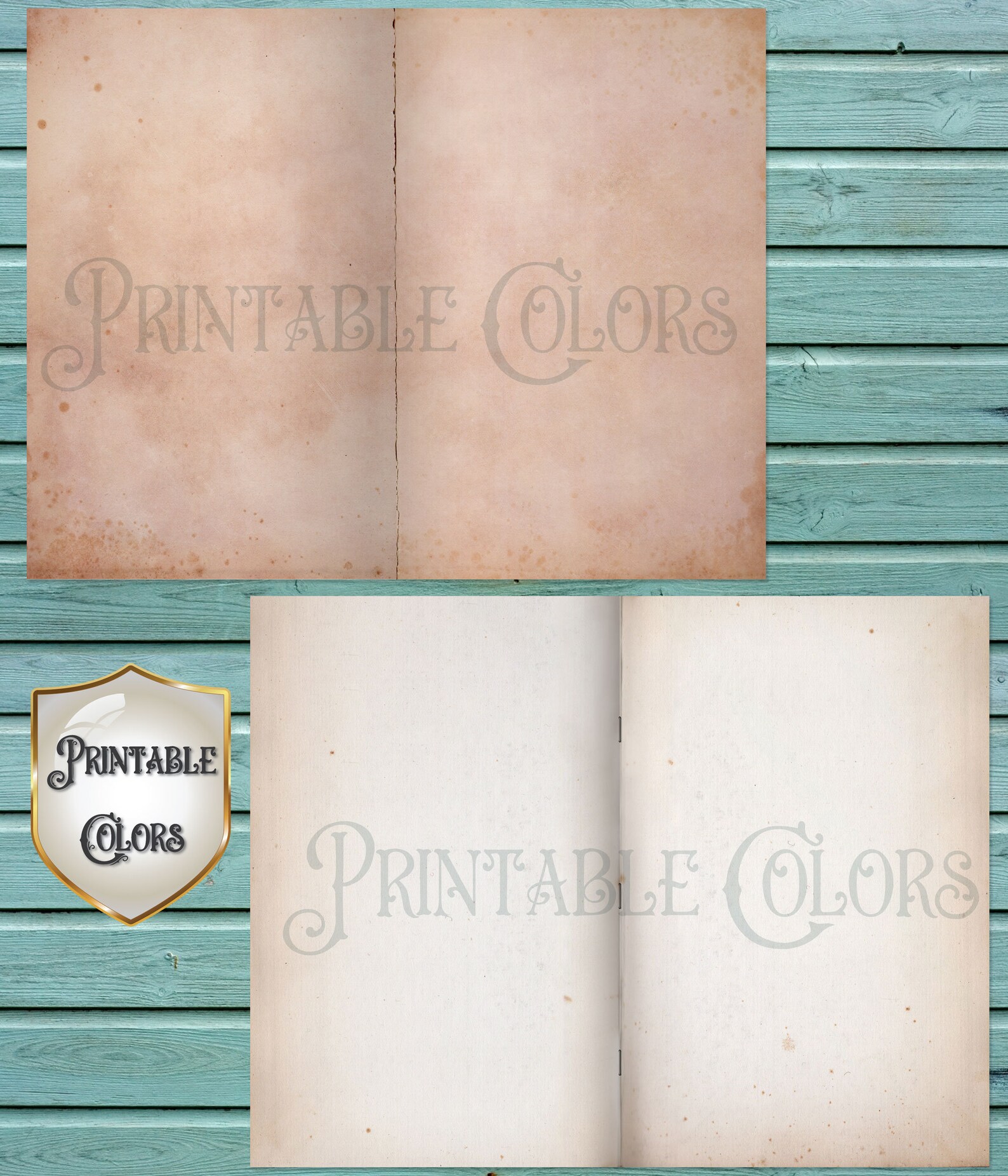 Junk Journal Vintage Neutral Pages Printables for Scrapbooking - Etsy