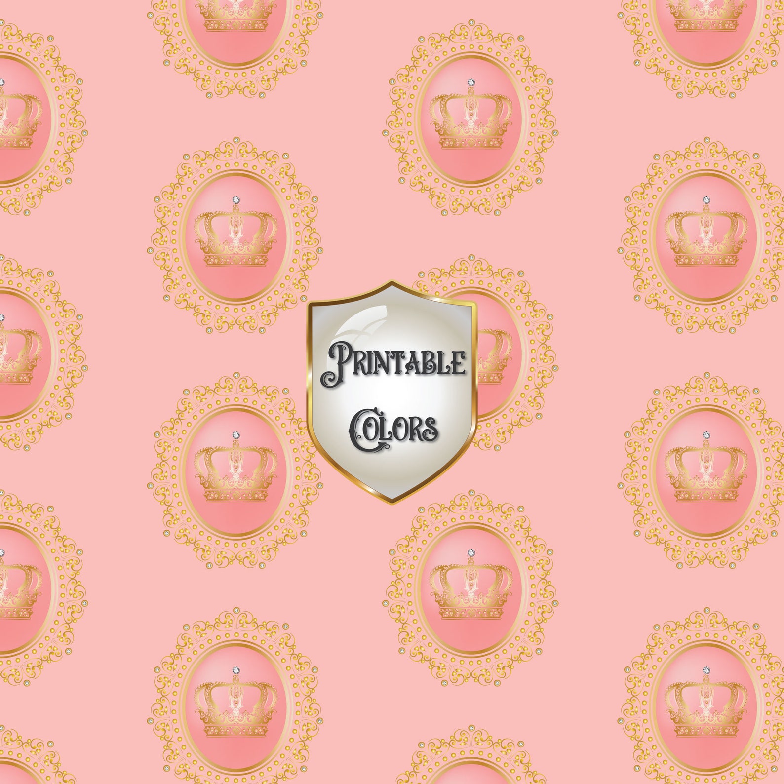 Pink and Gold Princess Digital Paper for Scrapbooking and Decoupage ...