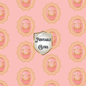 Pink and Gold Princess Digital Paper for Scrapbooking and Decoupage ...