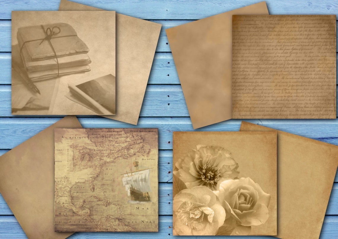 Old Paper Digital Paper Texture, Instant Download, Vintage Background ...