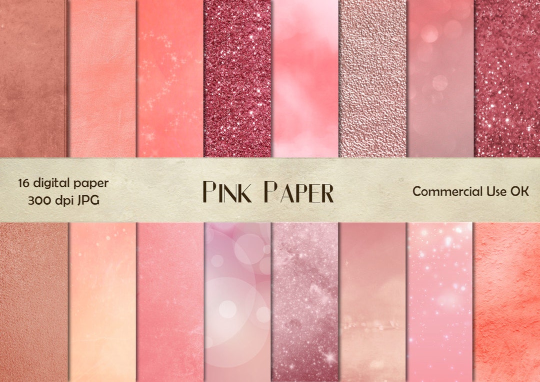 Pink Digital Paper, Pink Digital Background, Scrapbook Digital Paper ...