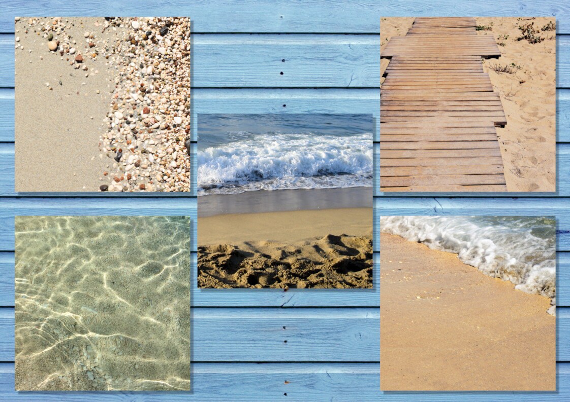 Beach Digital Paper Sand Paper Digital Download Rocks Background Beach ...