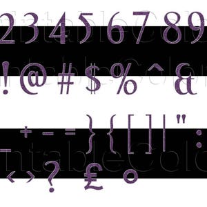 Purple Glitter Alphabet, Digital Download, Halloween Alphabet, Clip Art ...