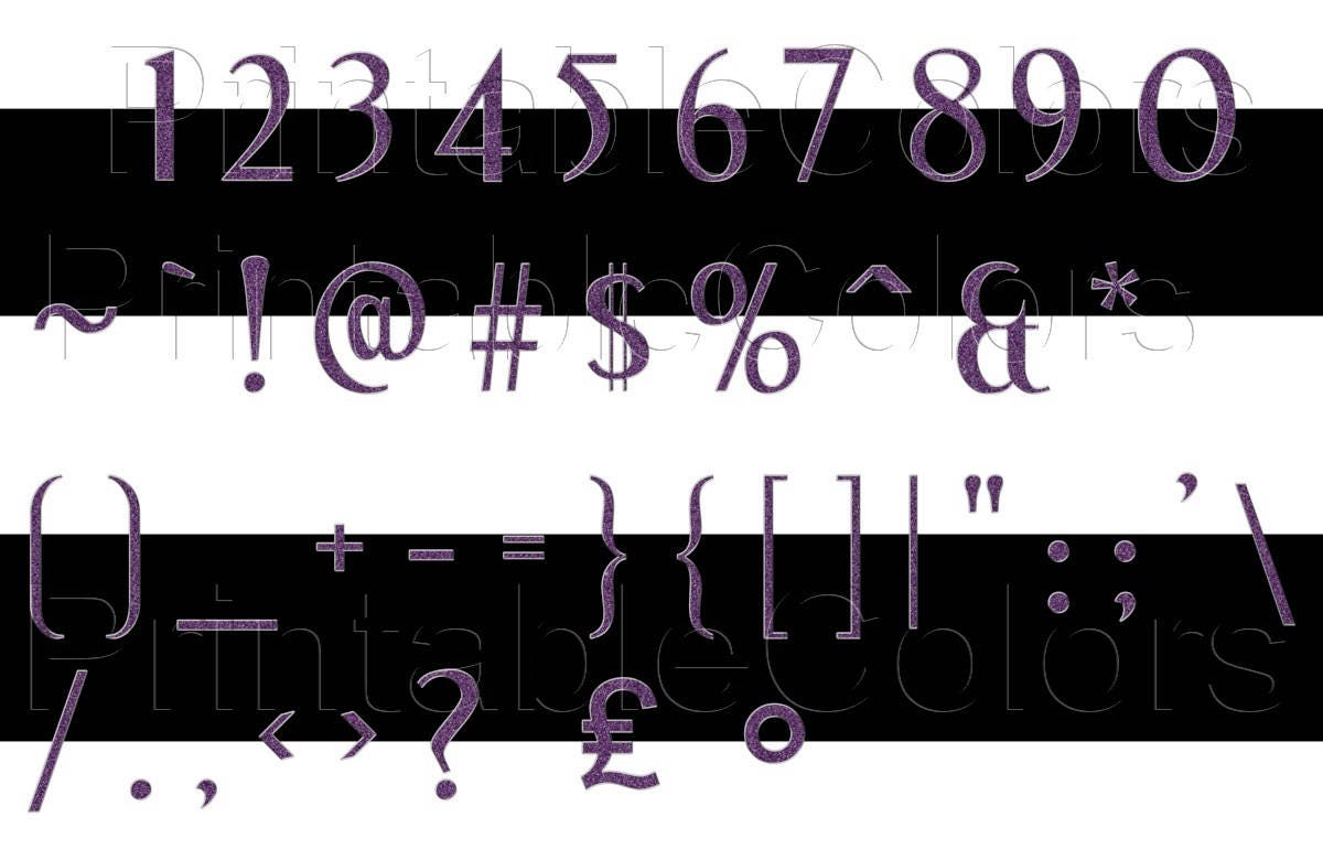 Purple Glitter Alphabet, Digital Download, Halloween Alphabet, Clip Art ...