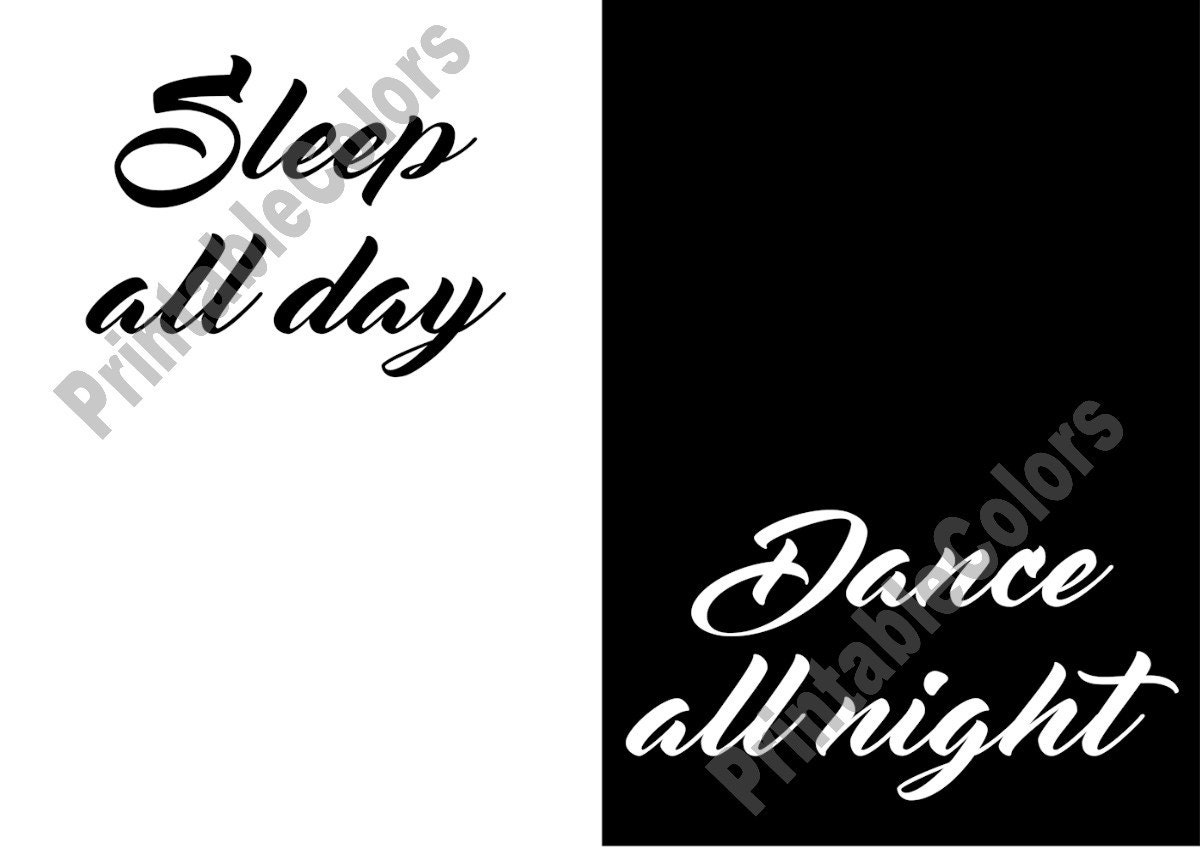Sleep All Day / Dance All Night, Digital Download, Instant Download ...