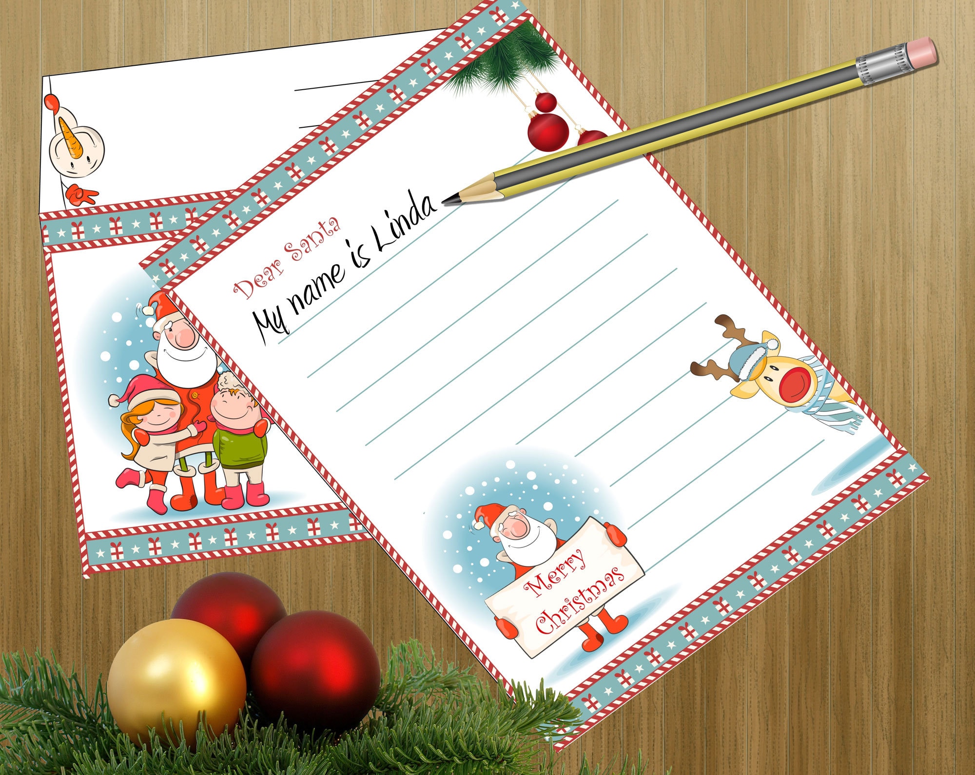 Letter to Santa Digital Download, Instant Download, Printable Art ...