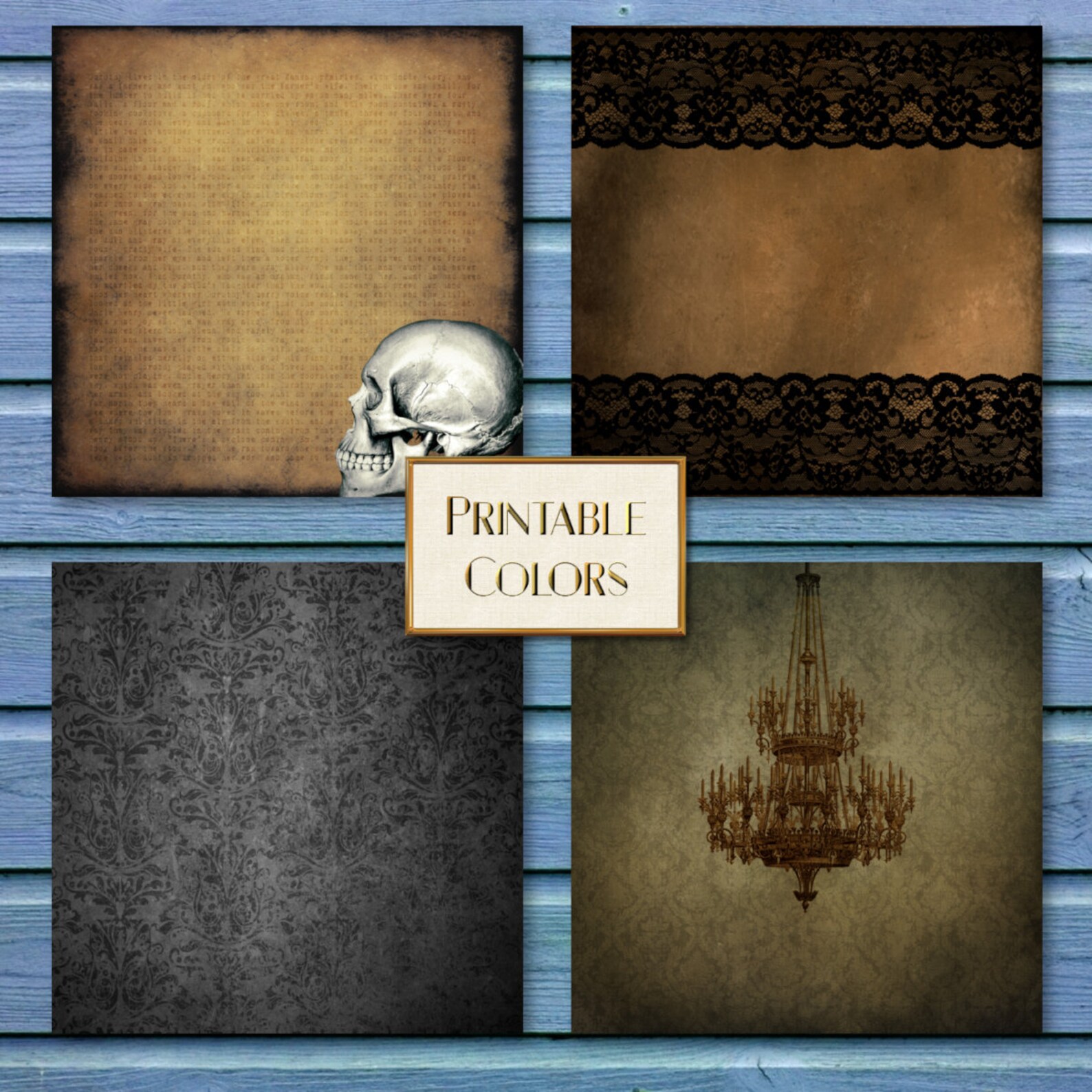 Vintage Halloween Digital Paper for Scrapbooking E Decoupage - Etsy