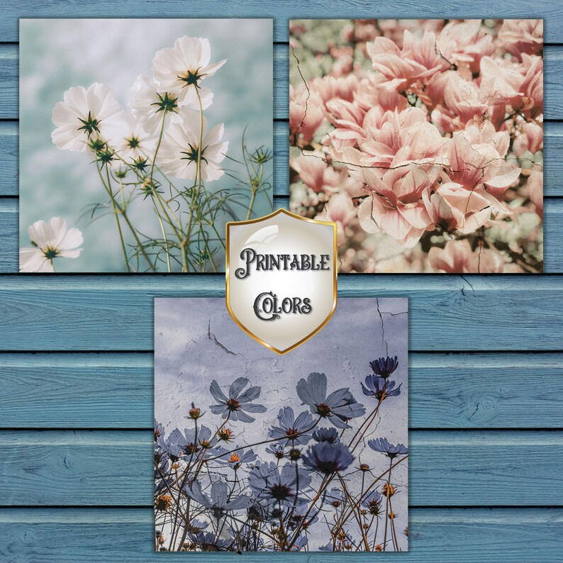 Vintage Spring Digital Paper for Scrapbooking and Decoupage. Commercial ...