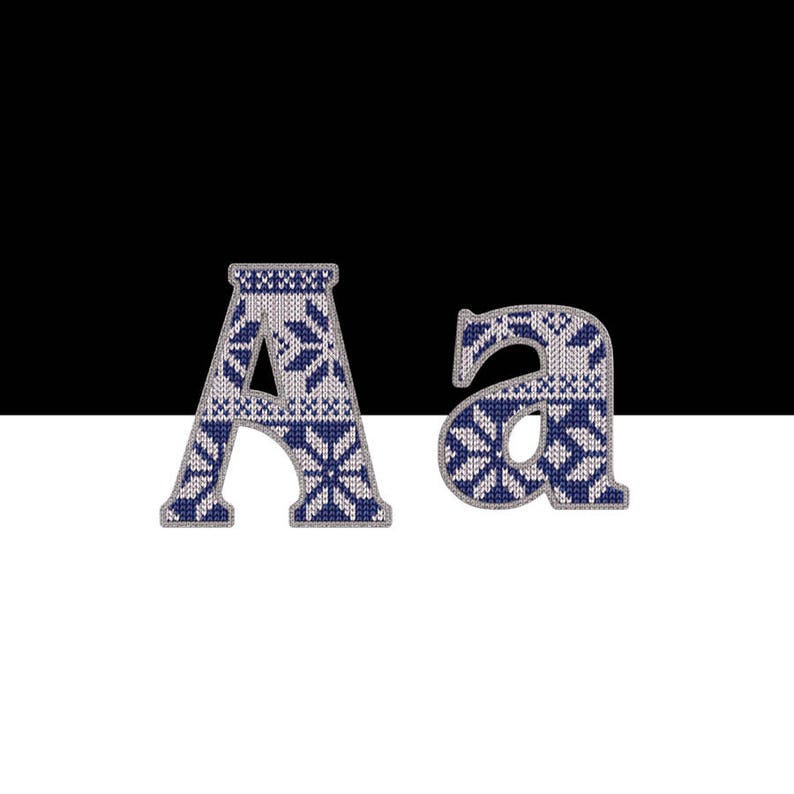Nordic Alphabet, Knitted Alphabet, Digital Download, Clip Art Alphabet ...