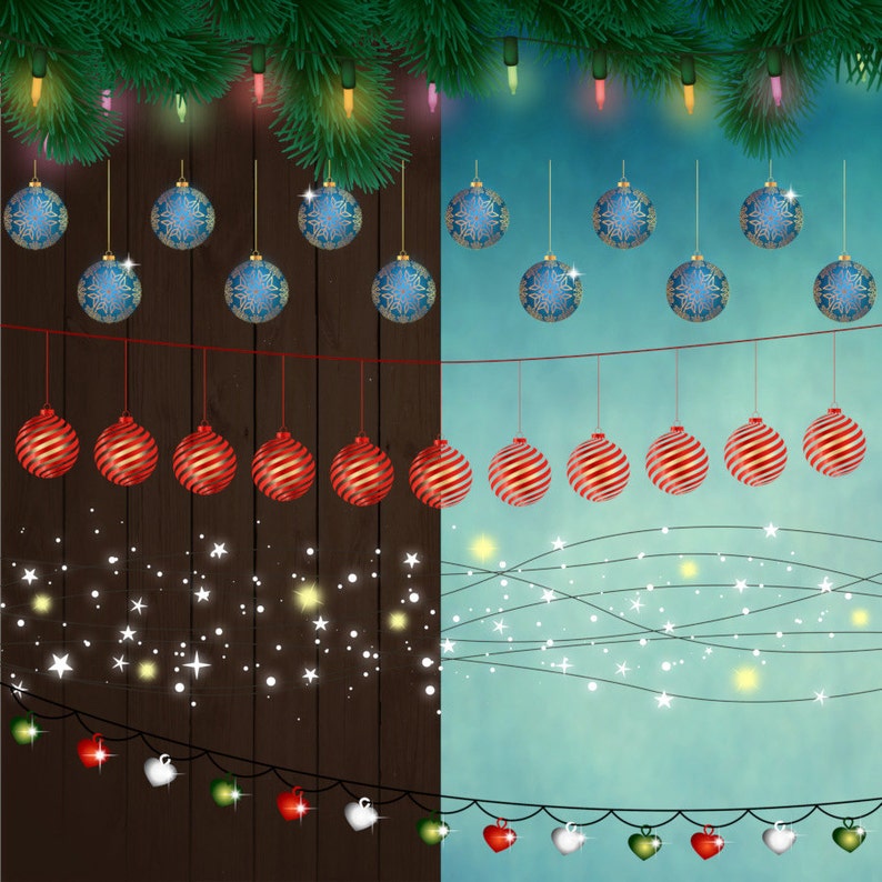 Christmas Lights Clipart, Digital Download, Lights Clipart, Lights Clip ...