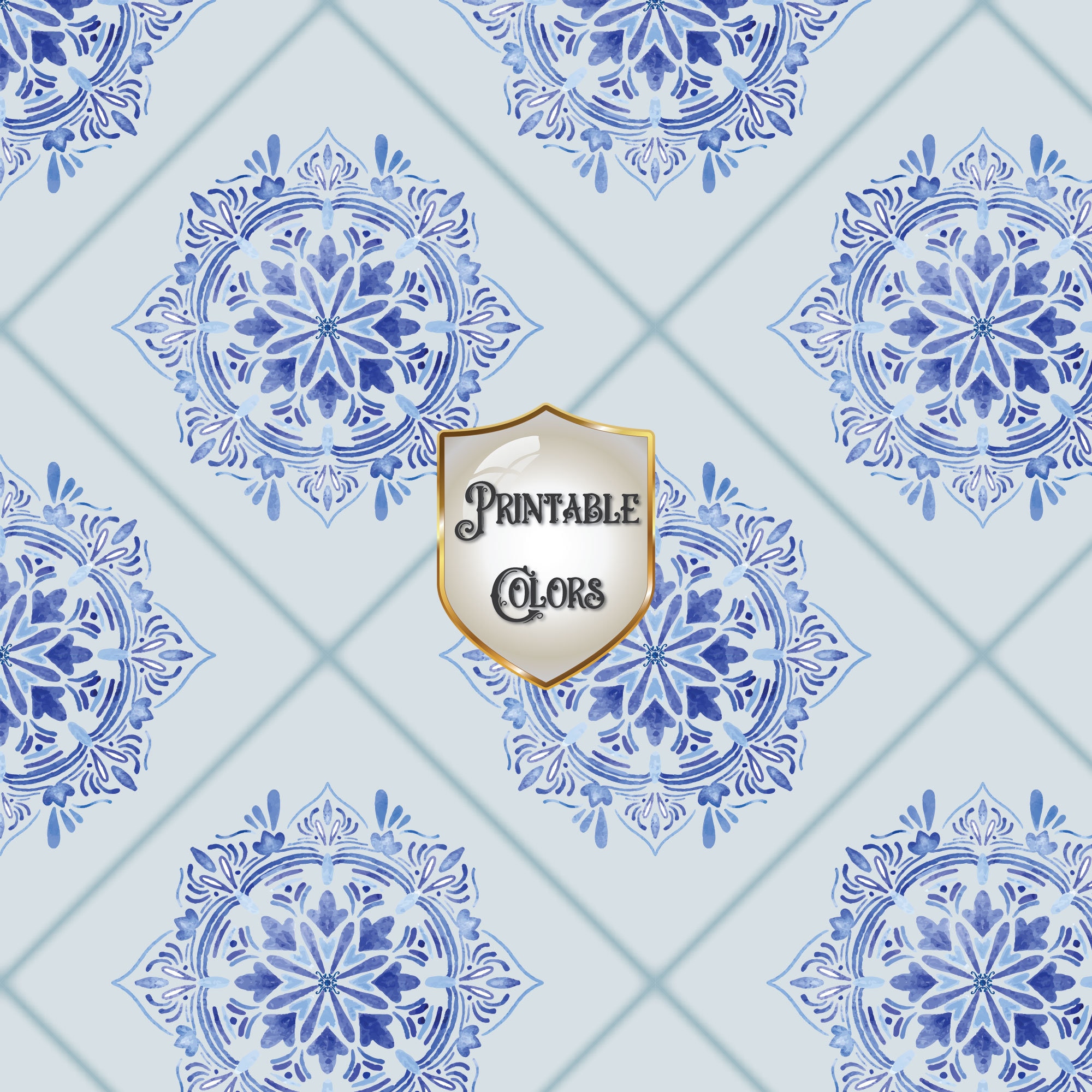 Seamless Ancient Tiles Digital Paper for Scrapbooking and Decoupage ...