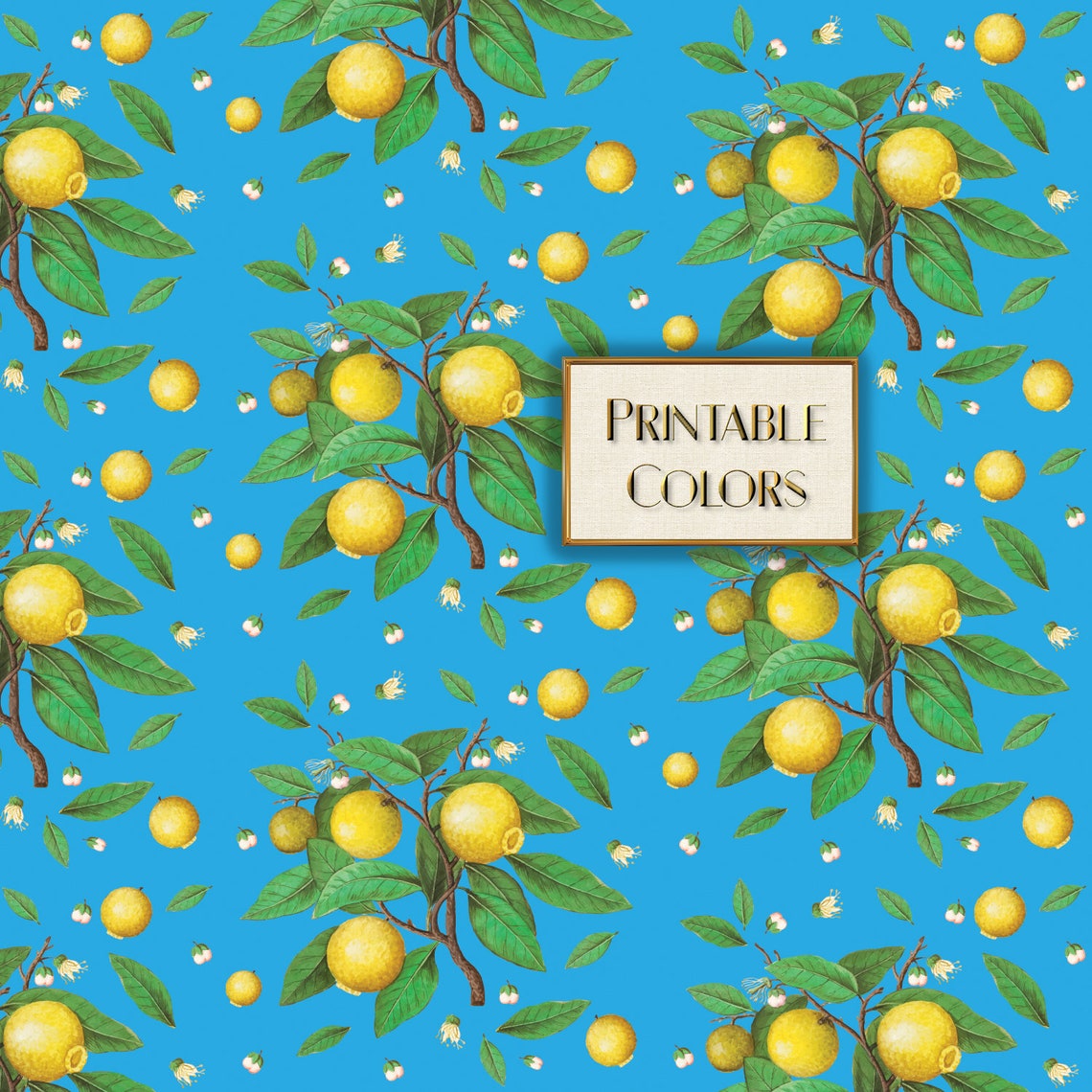 Lemons Digital Paper for Scrapbooking and Decoupage Lemons - Etsy