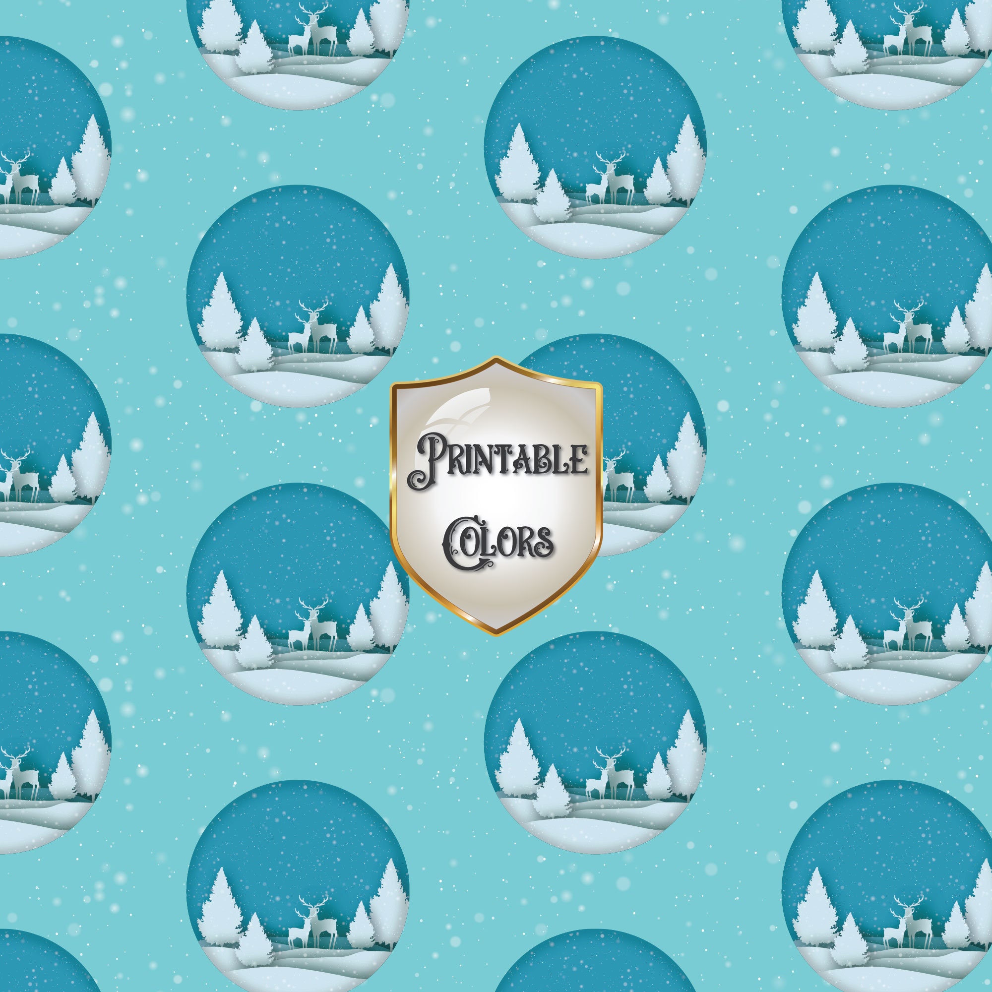 Seamless Falling Snow Digital Paper Digital Download Winter Background ...