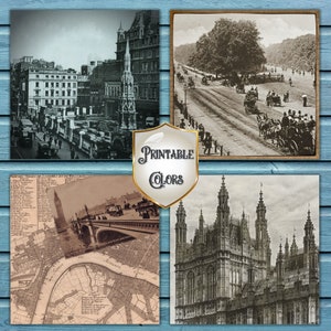 Old London Digital Paper, Vintage London Maps and Pictures for ...