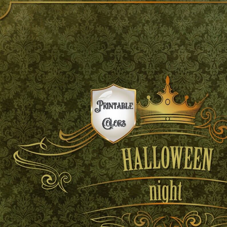 Vintage Halloween Digital Paper for Scrapbooking E Decoupage | Etsy