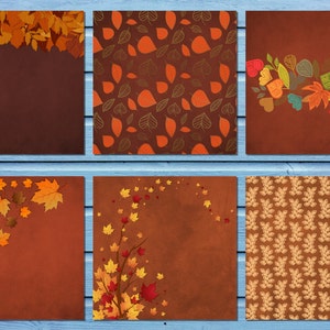 Digital Paper Autumn Leaves - Digital Paper Leaves, Autumn Scrapbook ...