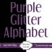 Purple Glitter Alphabet, Digital Download, Halloween Alphabet, Clip Art ...