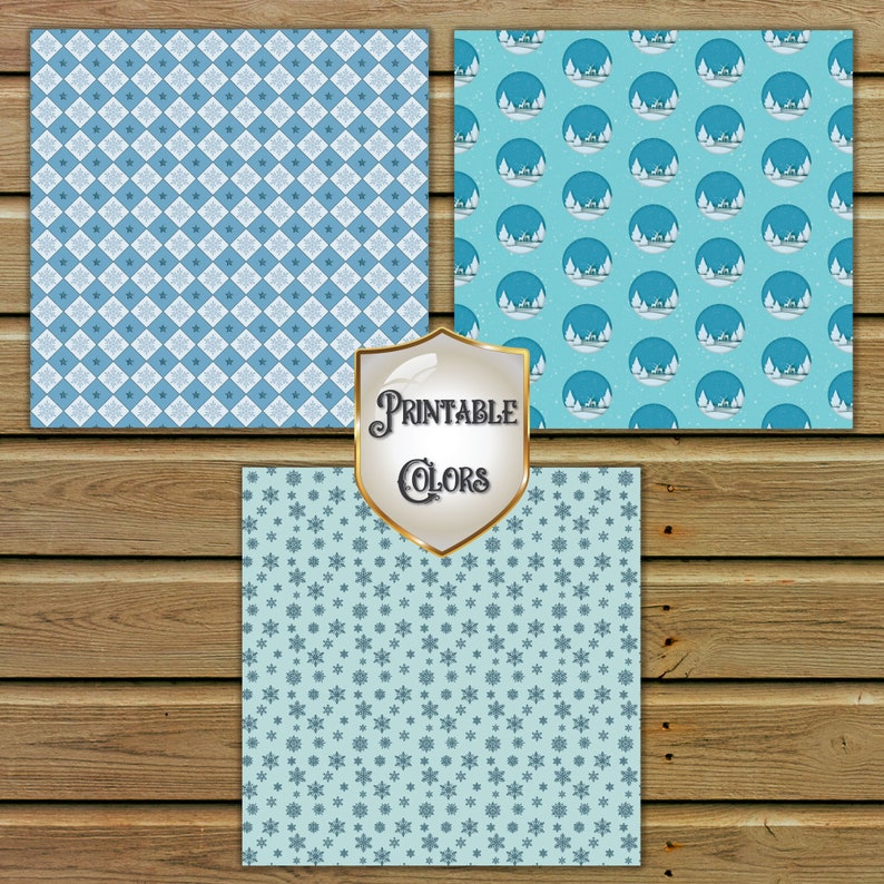 Seamless Falling Snow Digital Paper Digital Download Winter Background ...