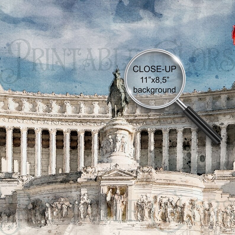 Watercolor Rome Junk Journal Digital Download Italy - Etsy