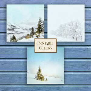 Watercolor Winter Digital Paper - Digital Download - Winter Scenes for ...