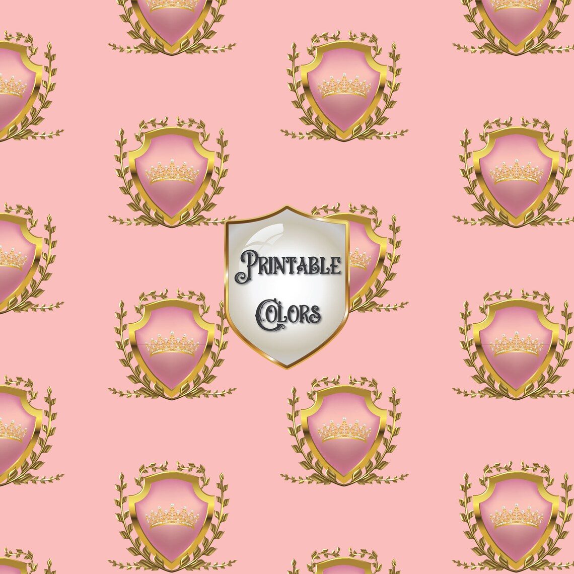 Pink and Gold Princess Digital Paper for Scrapbooking and - Etsy