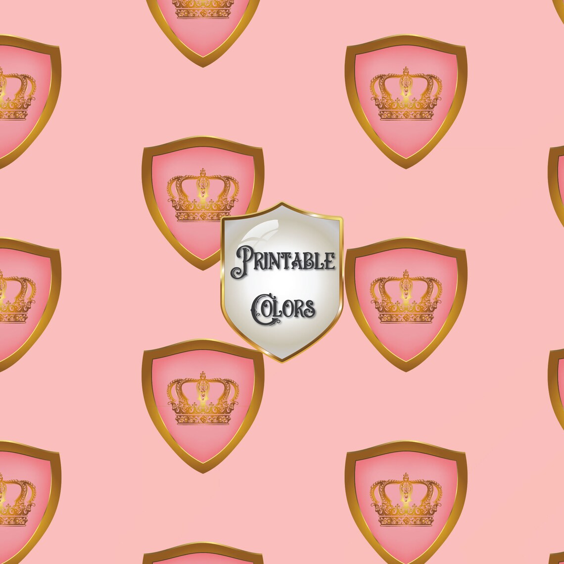 Pink and Gold Princess Digital Paper for Scrapbooking and - Etsy