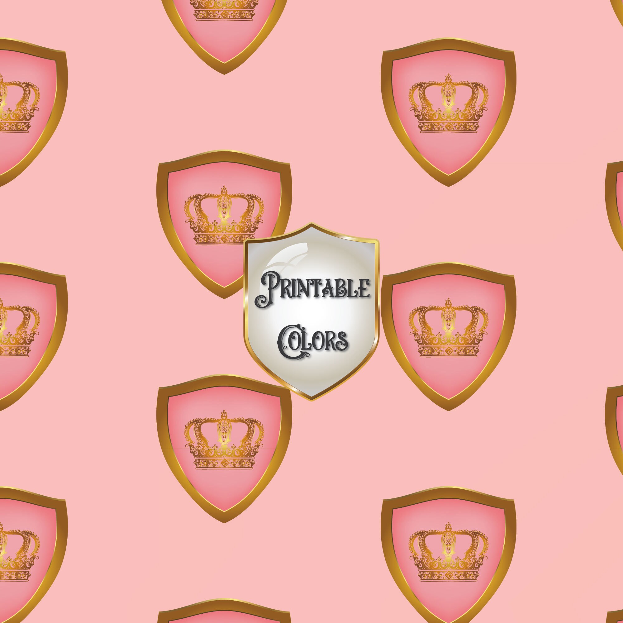 Pink and Gold Princess Digital Paper for Scrapbooking and Decoupage ...