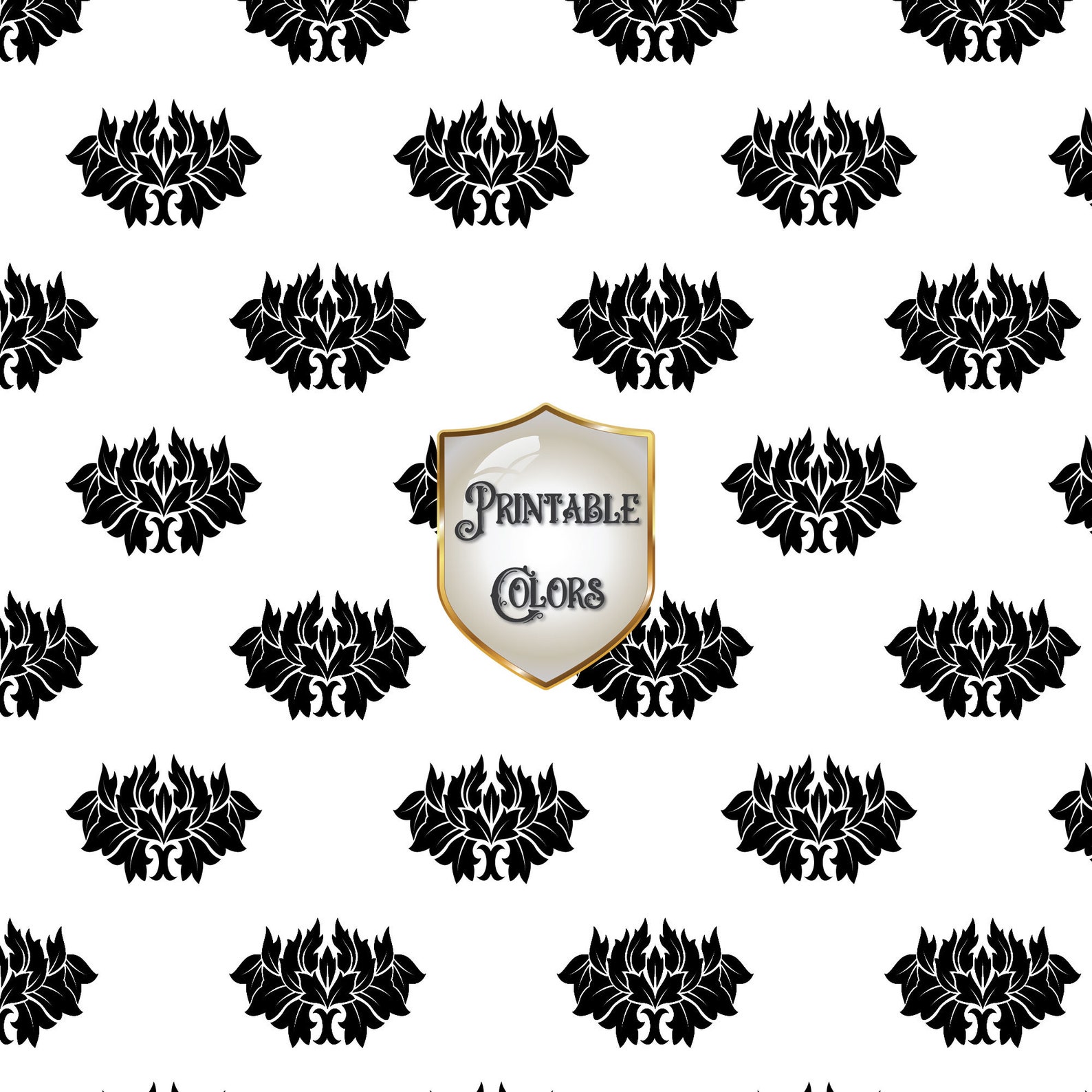 Digital Paper Black and White Flowers for Scrapbooking and Decoupage - Etsy
