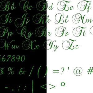 Green Glitter Alphabet, Digital Download, Instant Download, Clipart ...
