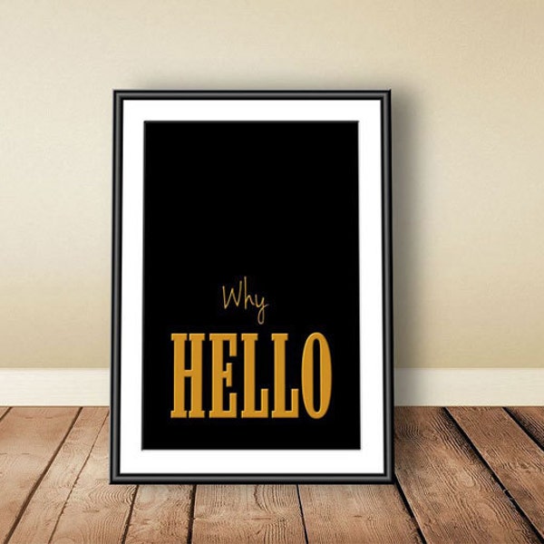 Why Hello Print - Etsy