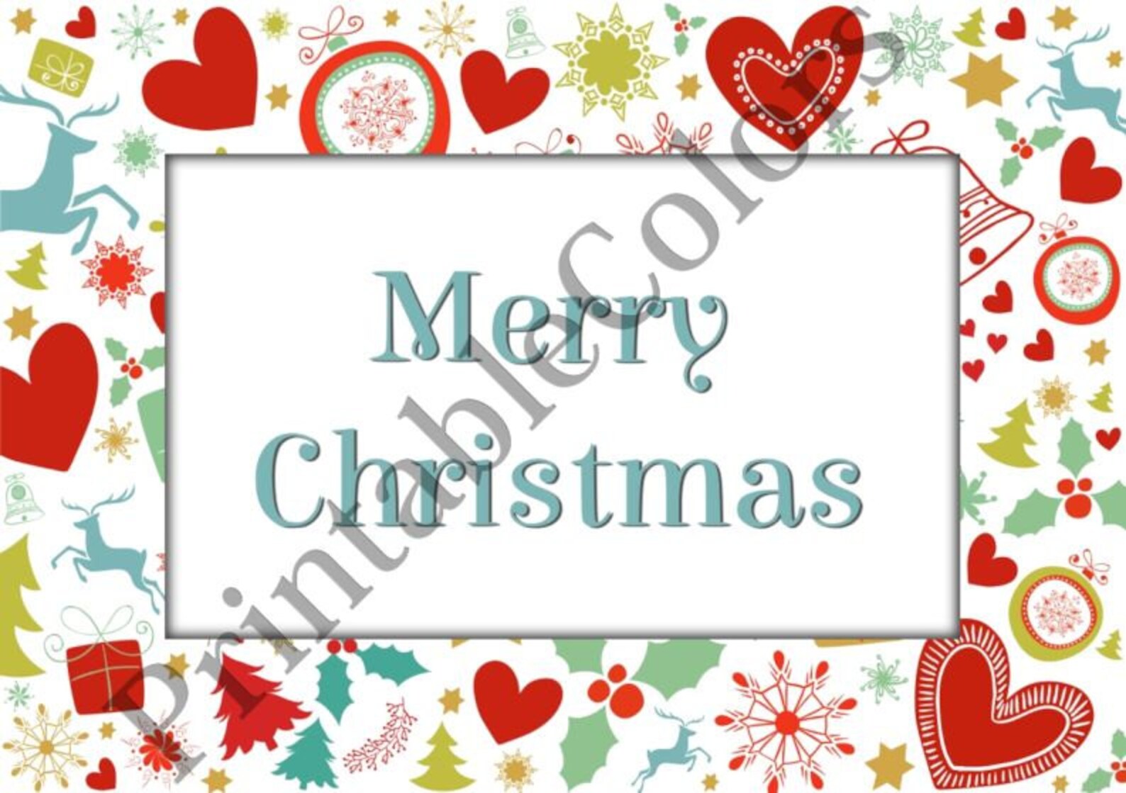 Christmas, Digital Download, Instant Download, Printable Art, Merry ...