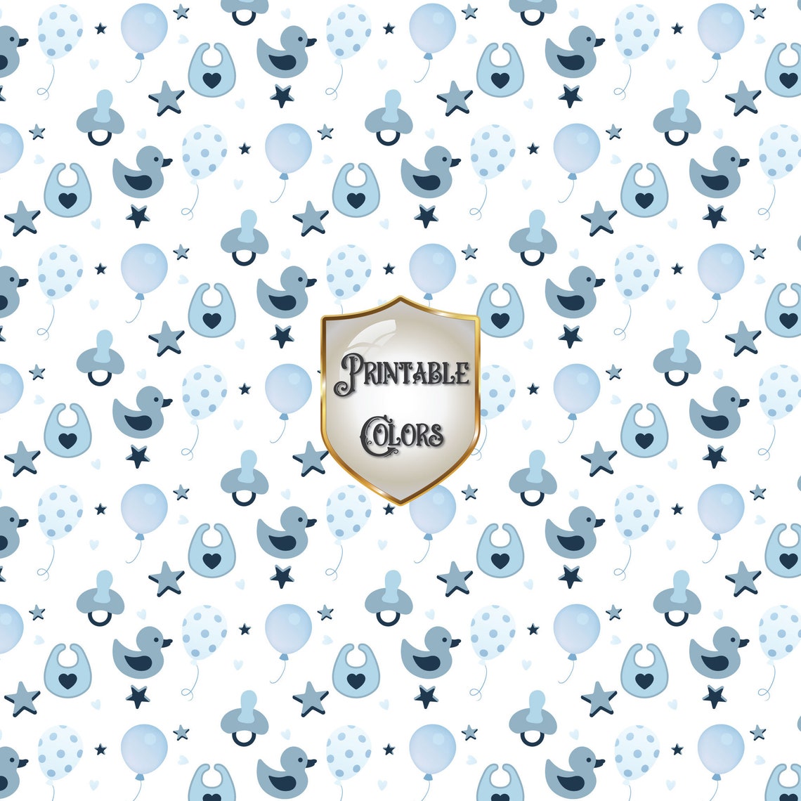 Light Blue Paper Baby Boy Seamless Digital Background for - Etsy