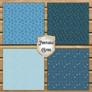 Seamless Falling Snow Digital Paper - Digital Download - Winter ...