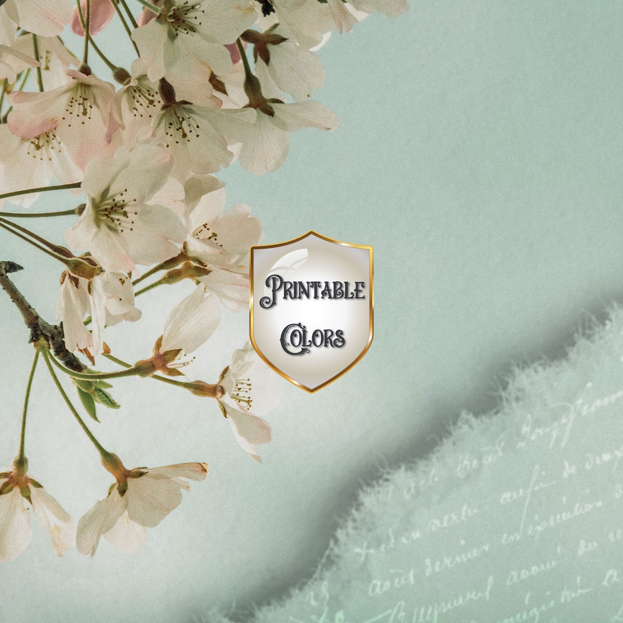 Vintage Spring Digital Paper for Scrapbooking and Decoupage. Commercial ...