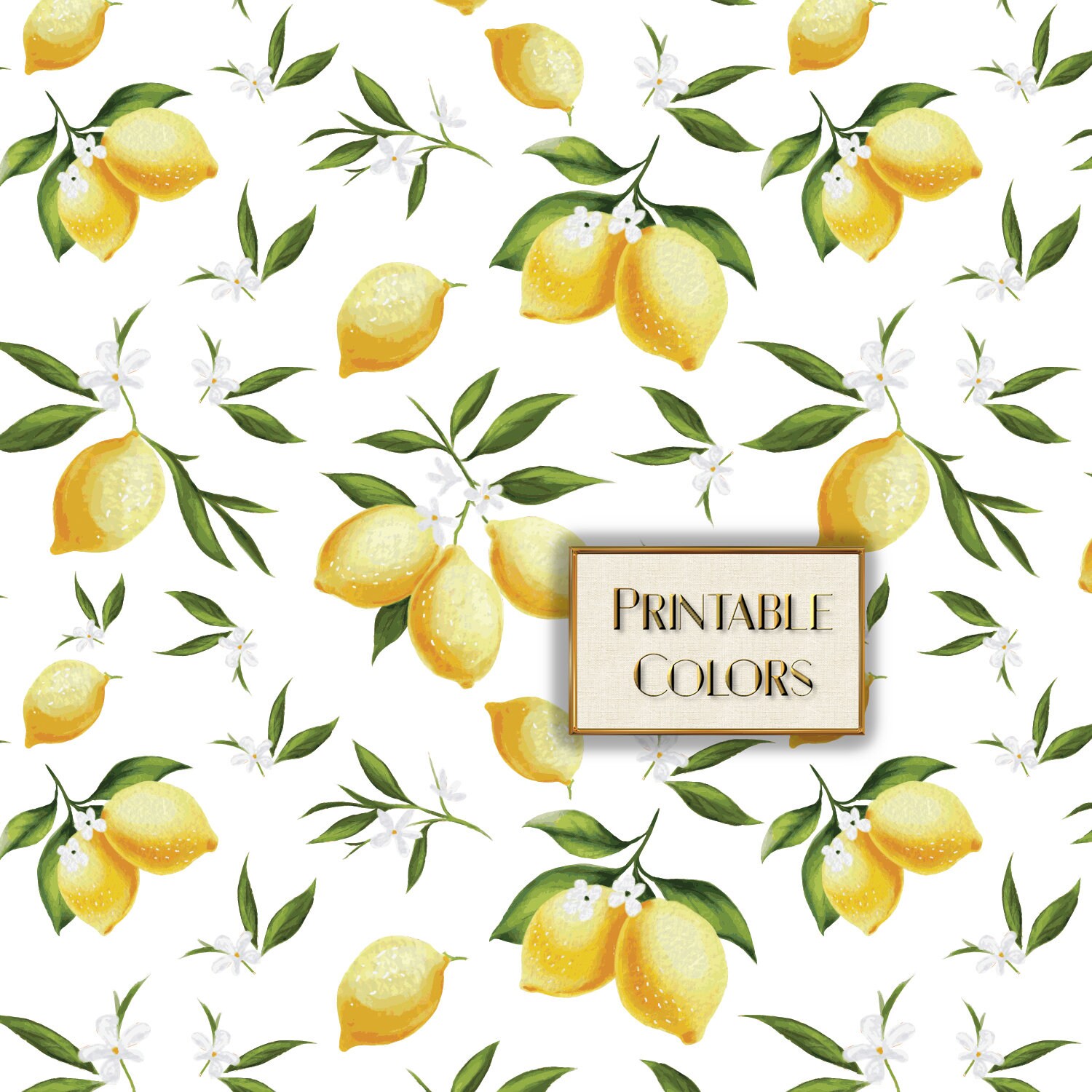 Lemons Digital Paper for Scrapbooking and Decoupage, Lemons Backgrounds ...