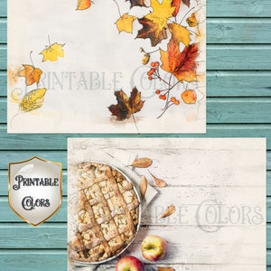 Watercolor Fall Junk Journal - Digital Download - Autumn Backgrounds ...