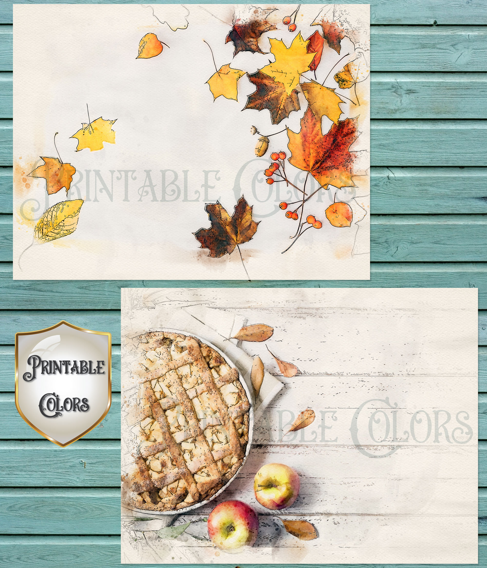 Watercolor Fall Junk Journal Digital Download Autumn - Etsy