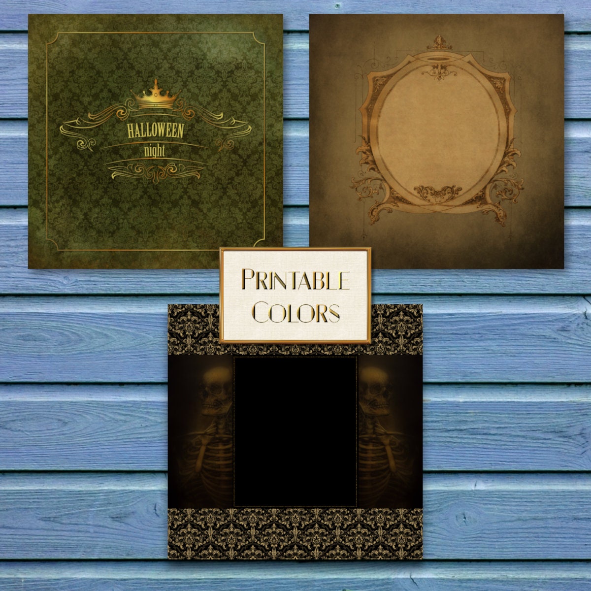 Vintage Halloween Digital Paper for Scrapbooking E Decoupage - Etsy