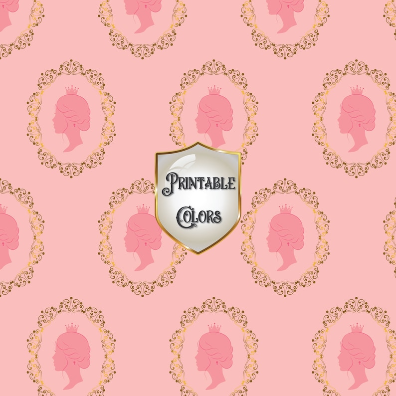 Pink and Gold Princess Digital Paper for Scrapbooking and Decoupage ...