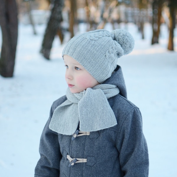 Grey Knit Hat - Etsy