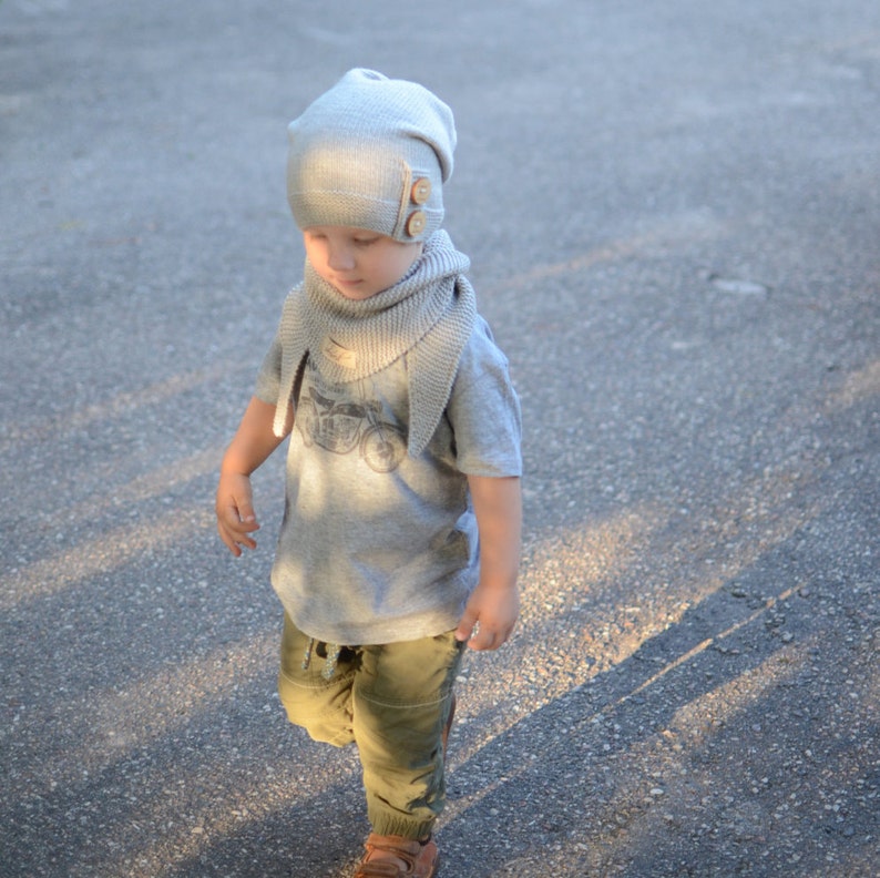 Knitted Boys Slouchy Beanie Boys Slouchy Hat Merino Wool | Etsy