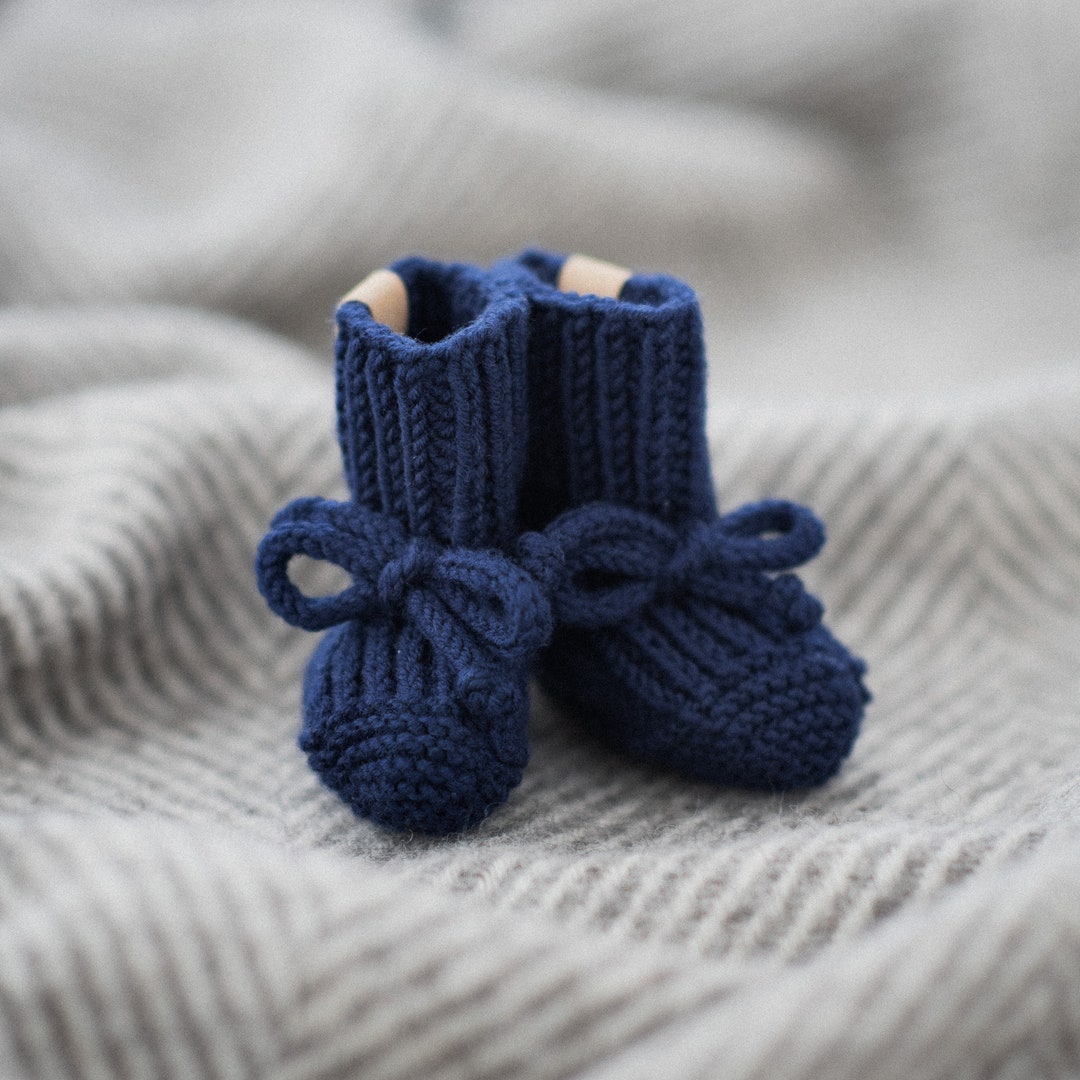 Knitted Baby Boots, Baby Boy Booties, Merino Wool Newborn Booties - Etsy