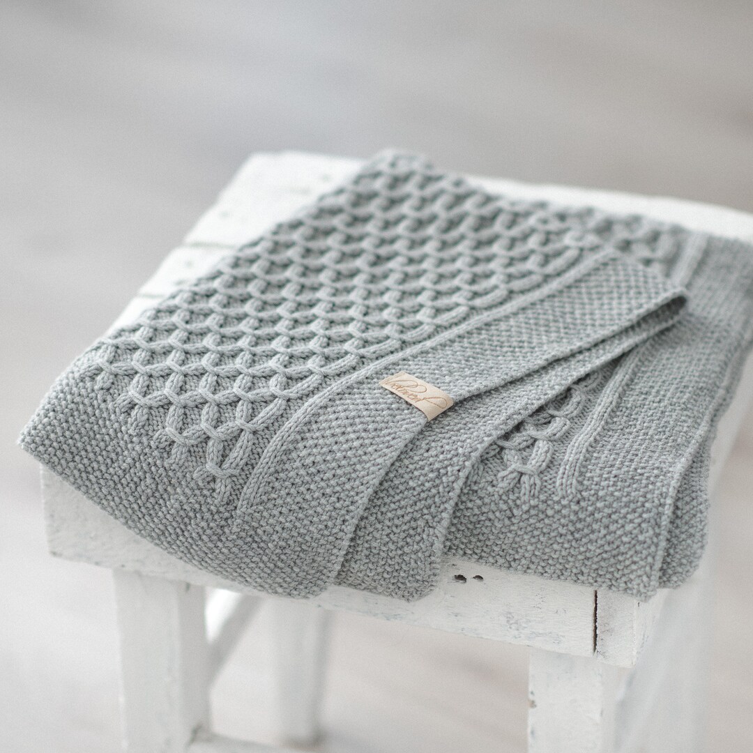 Hand Knit Baby Blanket Knit Newborn Blanket Hand Knitted - Etsy