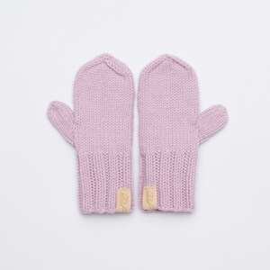 Pink Hand Knit Girls Winter Mittens - Etsy