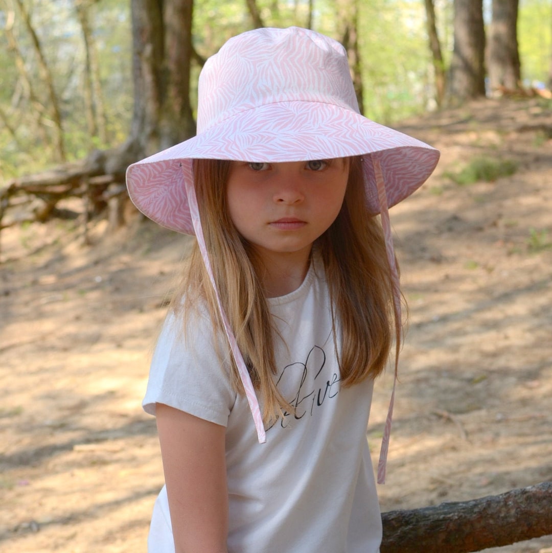 Wide Brim Cotton Baby Sun Hat: Girls Floppy Beach Hat - Etsy