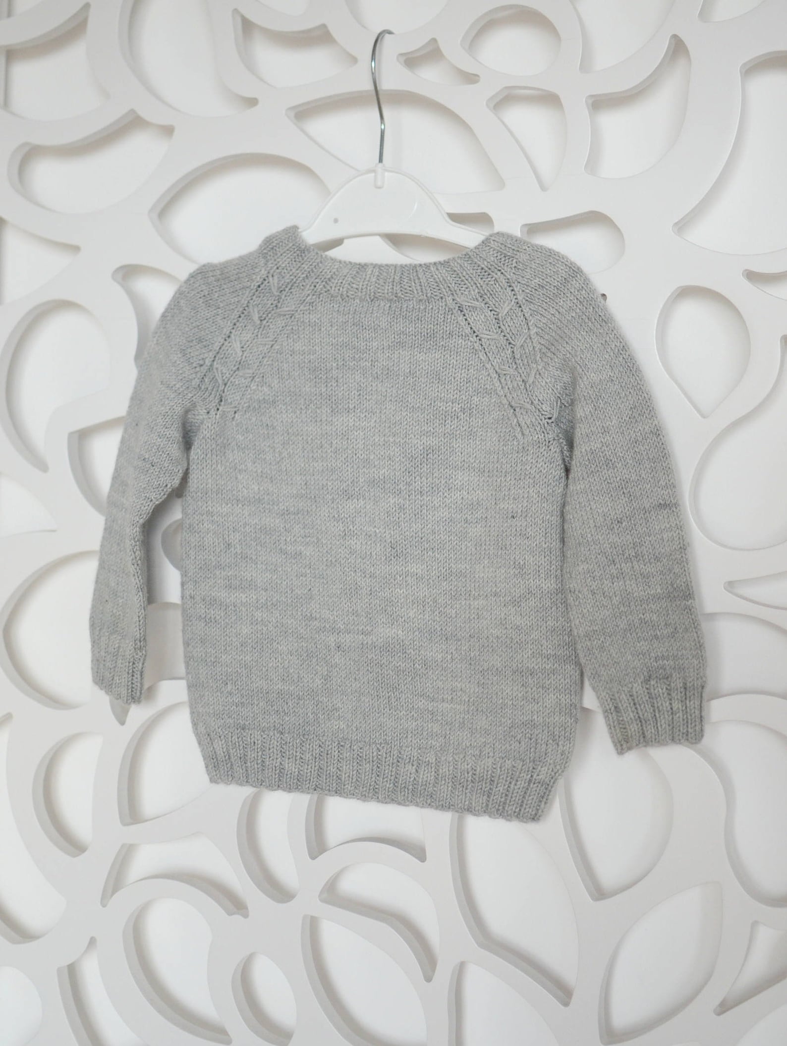 Hand Knitted Merino Wool Baby Cardigan - Grey Knit Sweater - Etsy