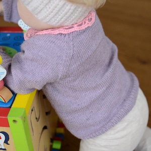 Hand Knitted Baby Sweater, Merino Wool Baby Girl Sweater, Hand Knit ...