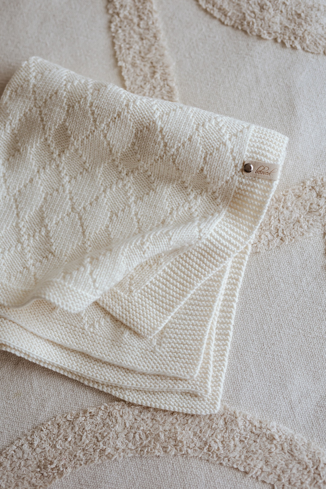Handmade Blanket for Baby Girl, Baby Boy, Toddler, Knitted White ...