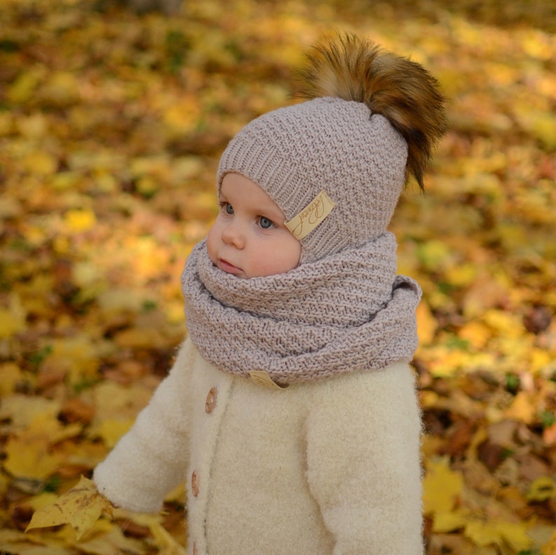 Knitted Toddler Infinity Scarf Merino Wool Kids Winter Scarf - Etsy