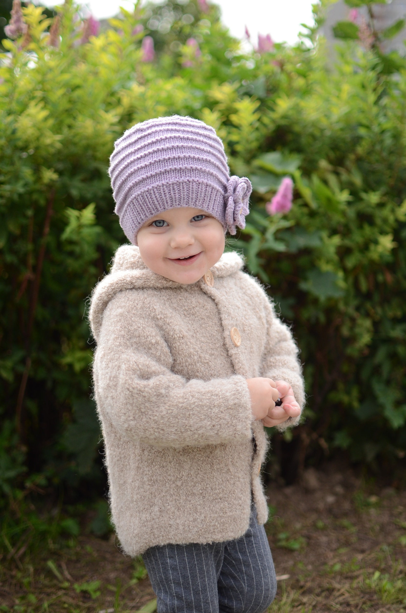 Knitted Girls Winter Hat Toddler Girl Knit Beanie - Etsy